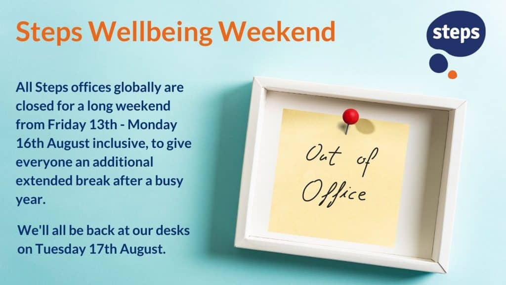 Steps Wellbeing Weekend 2021 | Steps